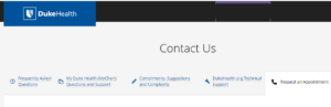 Contact Us - My Duke Health